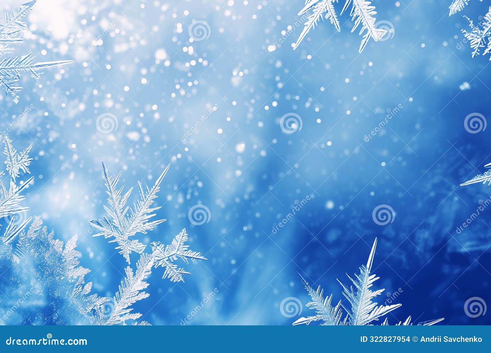 Frozen Pattern on Winter Window. Blue Ice Winter Background, Texture ...