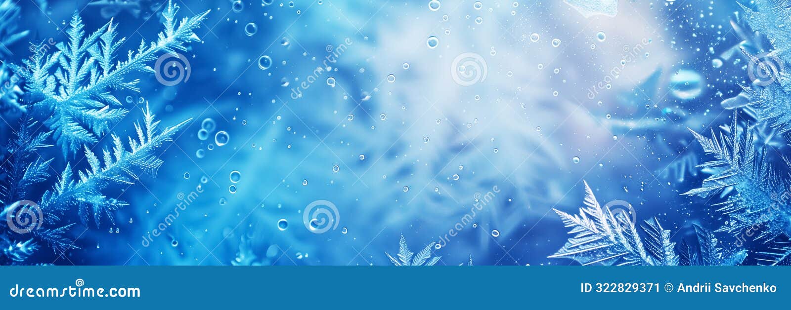 Frozen Pattern on Winter Window. Blue Ice Winter Background, Texture ...