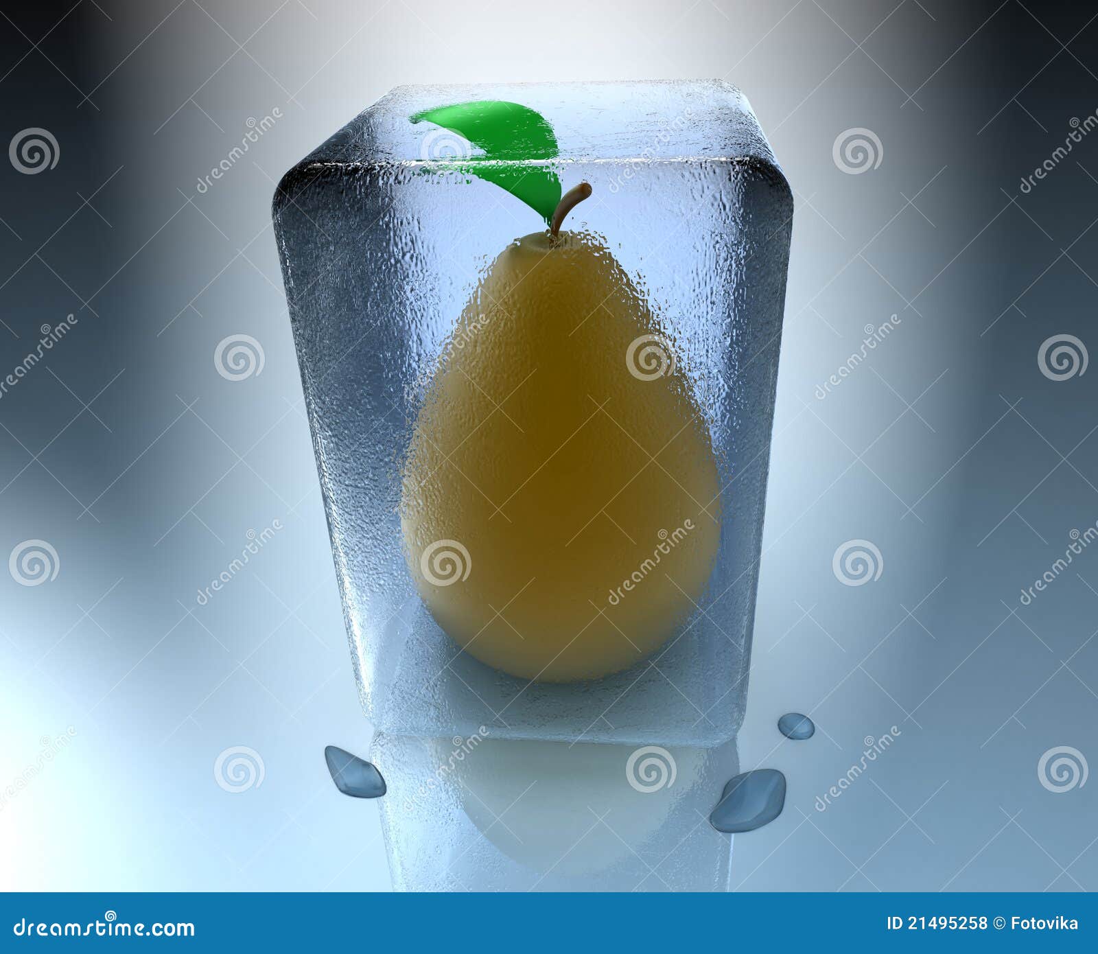 Frozen pear stock illustration. Illustration of diet - 21495258