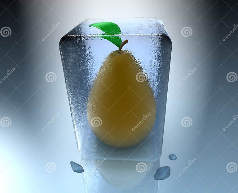 Frozen pear stock illustration. Illustration of diet - 21495258