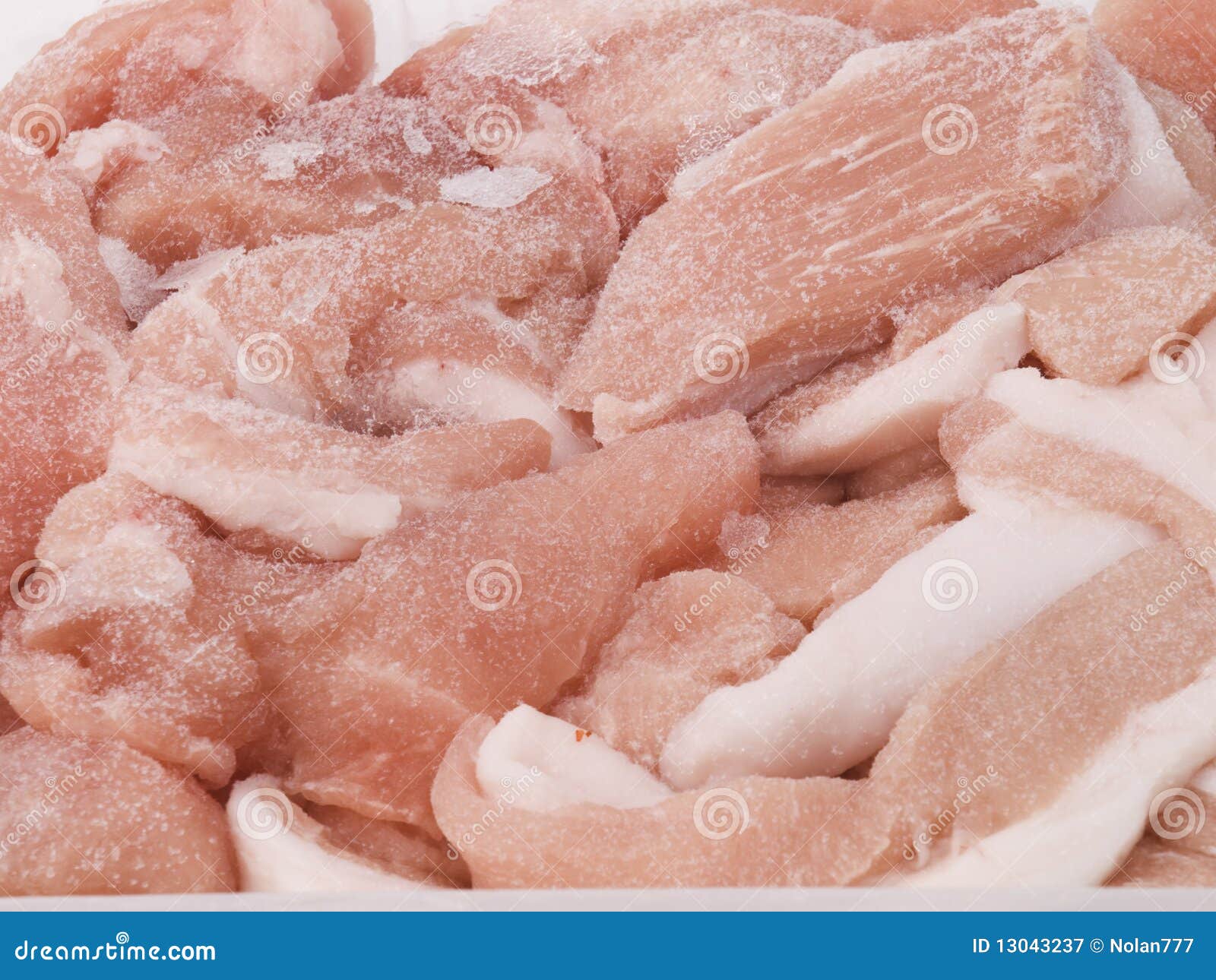 Frozen pieces of pork stock image. Image of snow, cooking - 13043237