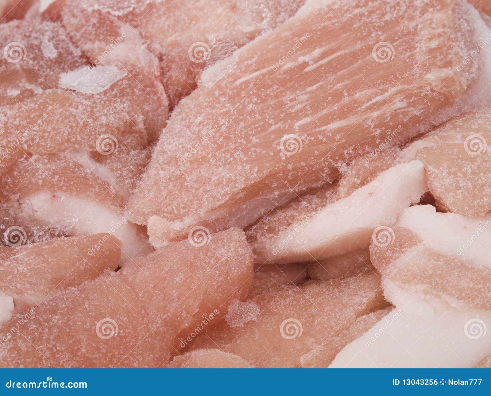 Frozen pieces of pork stock photo. Image of food, frozen - 13043256