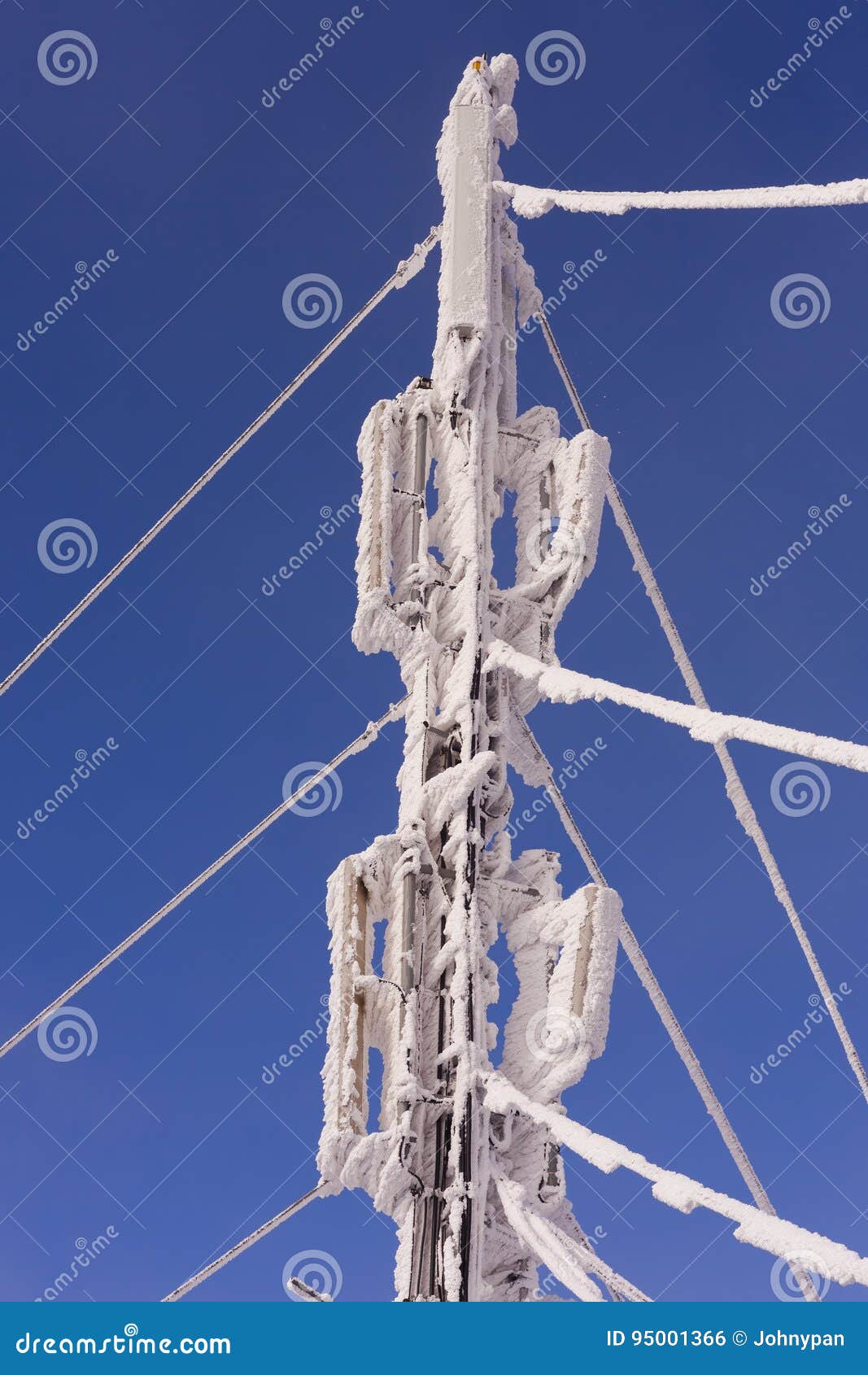 Frozen Pillar Pole with Ice Stock Photo - Image of highlands, climate ...