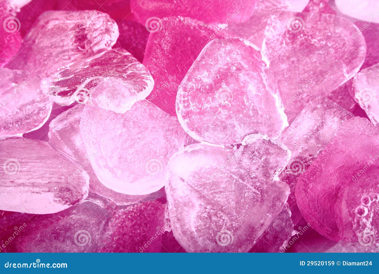 Frozen Pink and White Ice Heart Merge Closeup Stock Image - Image of ...