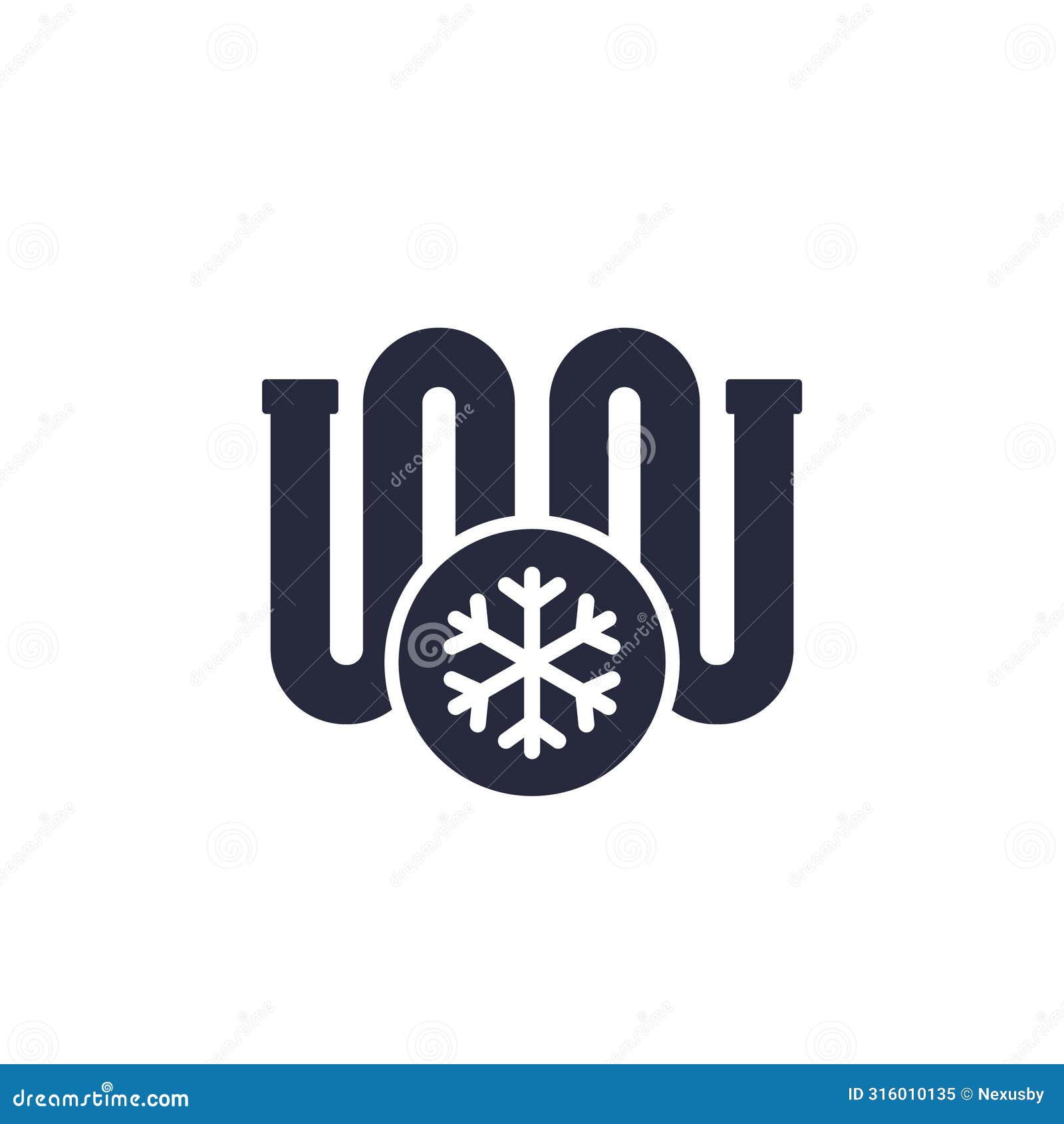 Frozen Pipe Icon on White, Vector Stock Vector - Illustration of drain ...