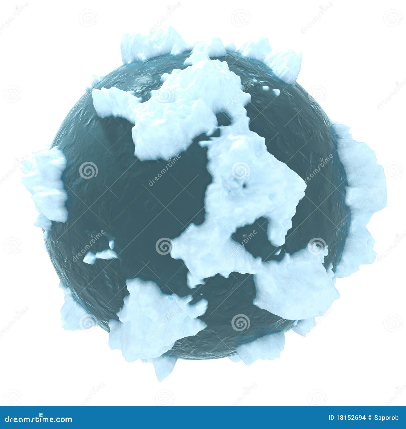 Frozen planet stock illustration. Illustration of snow - 18152694