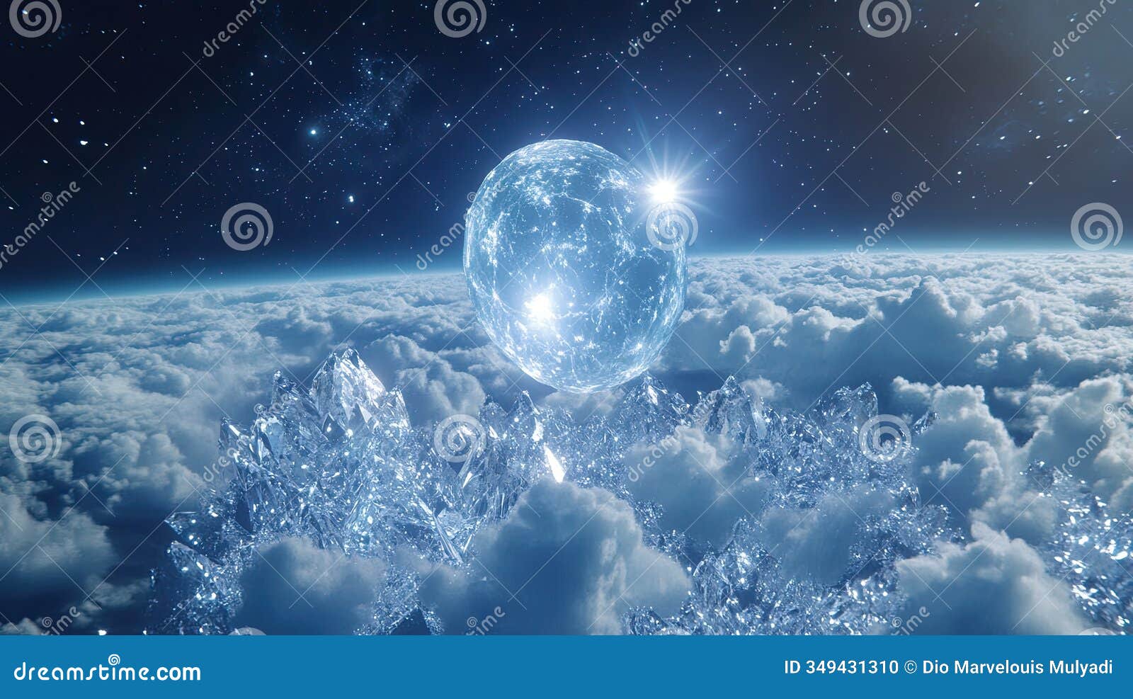Frozen Planet Texture 3D Panorama 360 Degrees Stock Photo ...