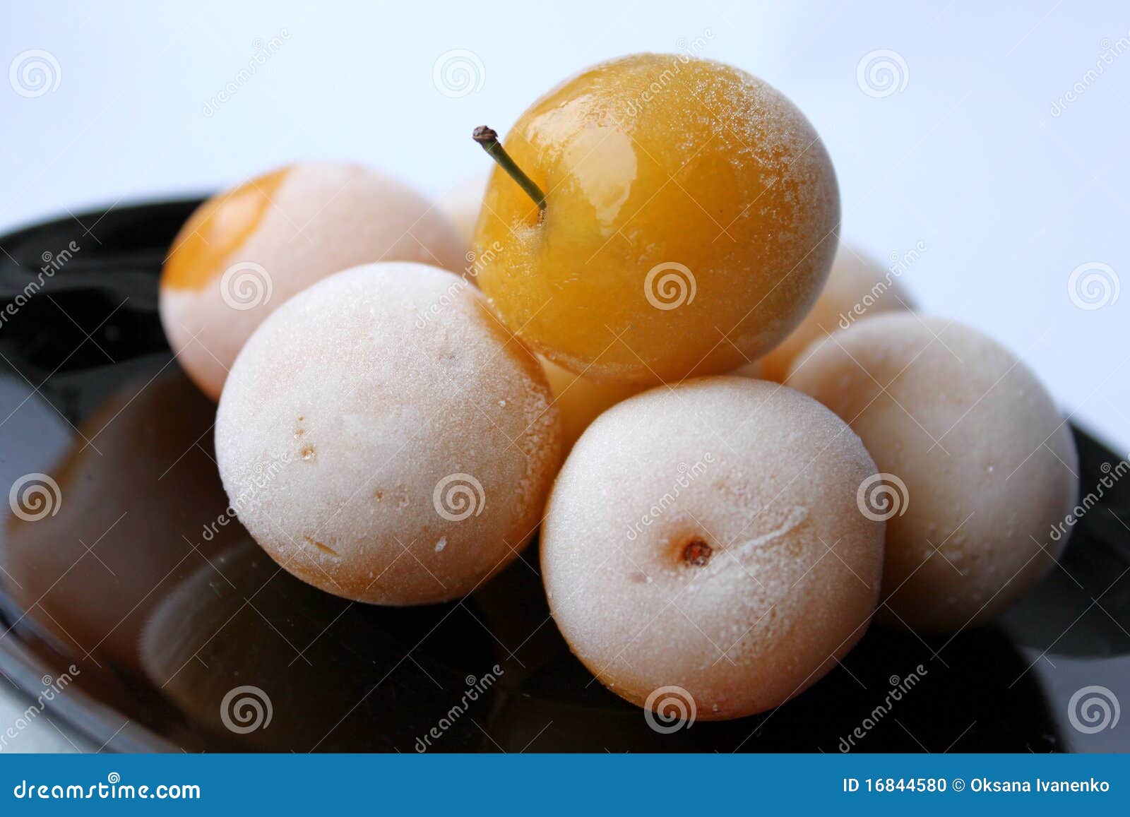 Frozen plum stock photo. Image of appetizing, dessert - 16844580