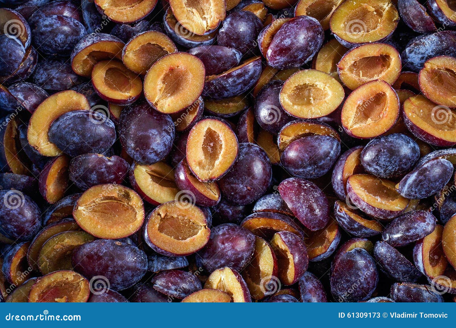 Frozen Plum without Pit - Background - Texture Stock Image - Image of ...