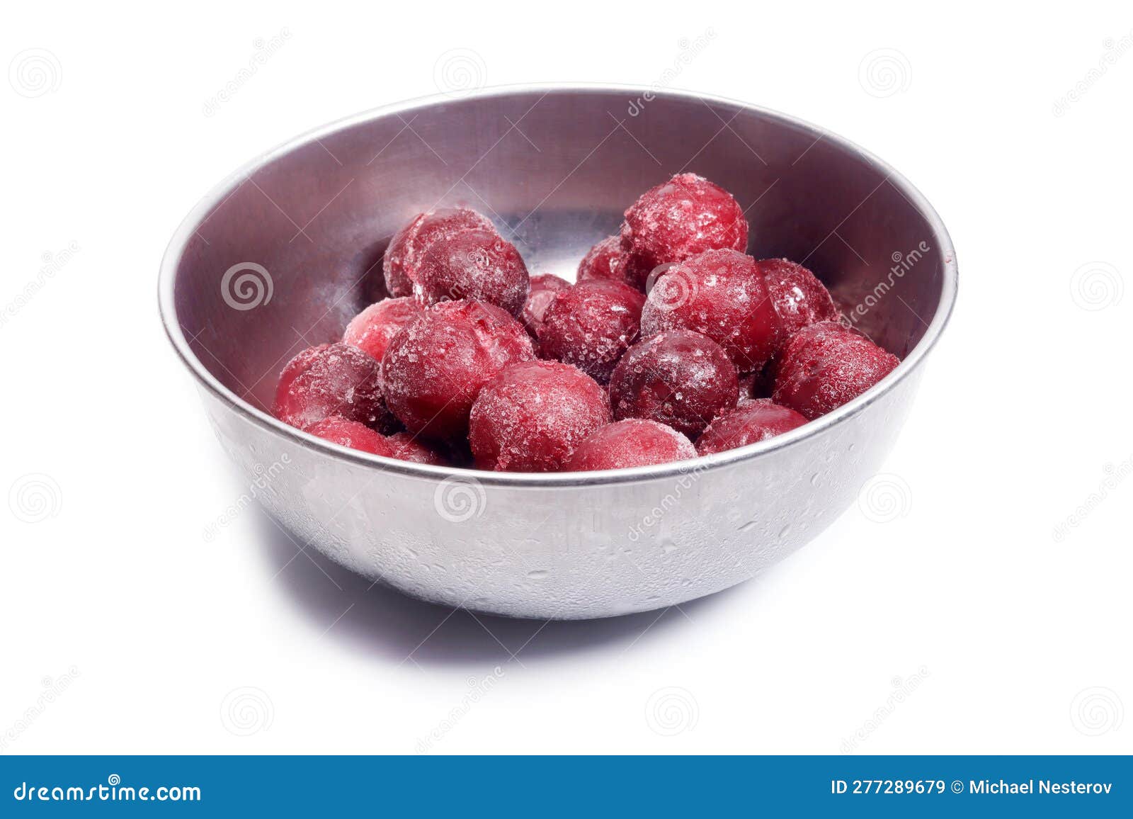 Frozen Plums in a Bowl Isolated on White Stock Image - Image of health ...