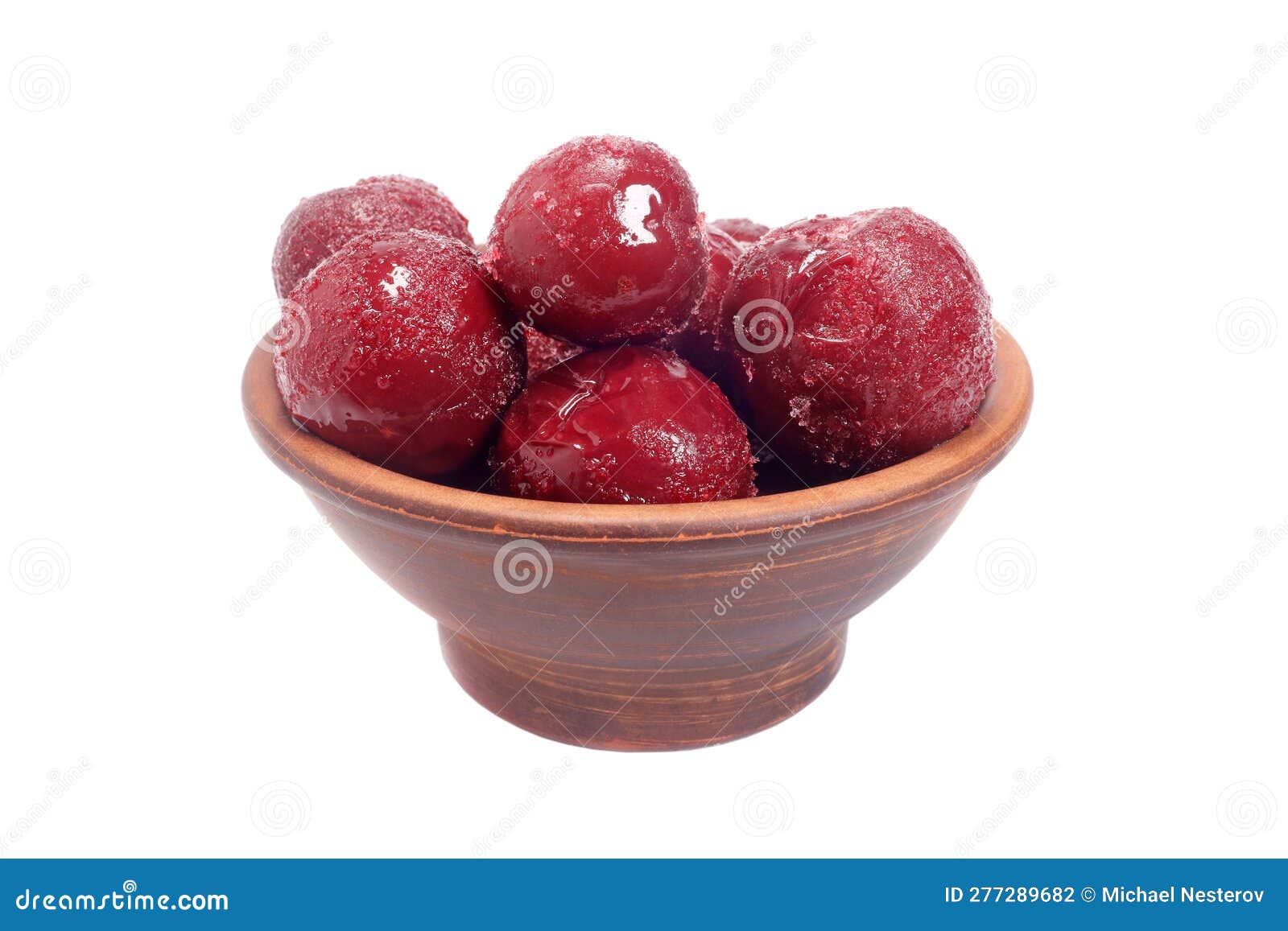 Frozen Plums in a Bowl Isolated on White Stock Photo - Image of autumn ...