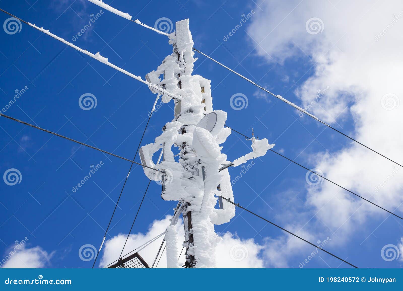 Frozen Pole with Frost Icing Stock Photo - Image of frozen, scandinavia ...