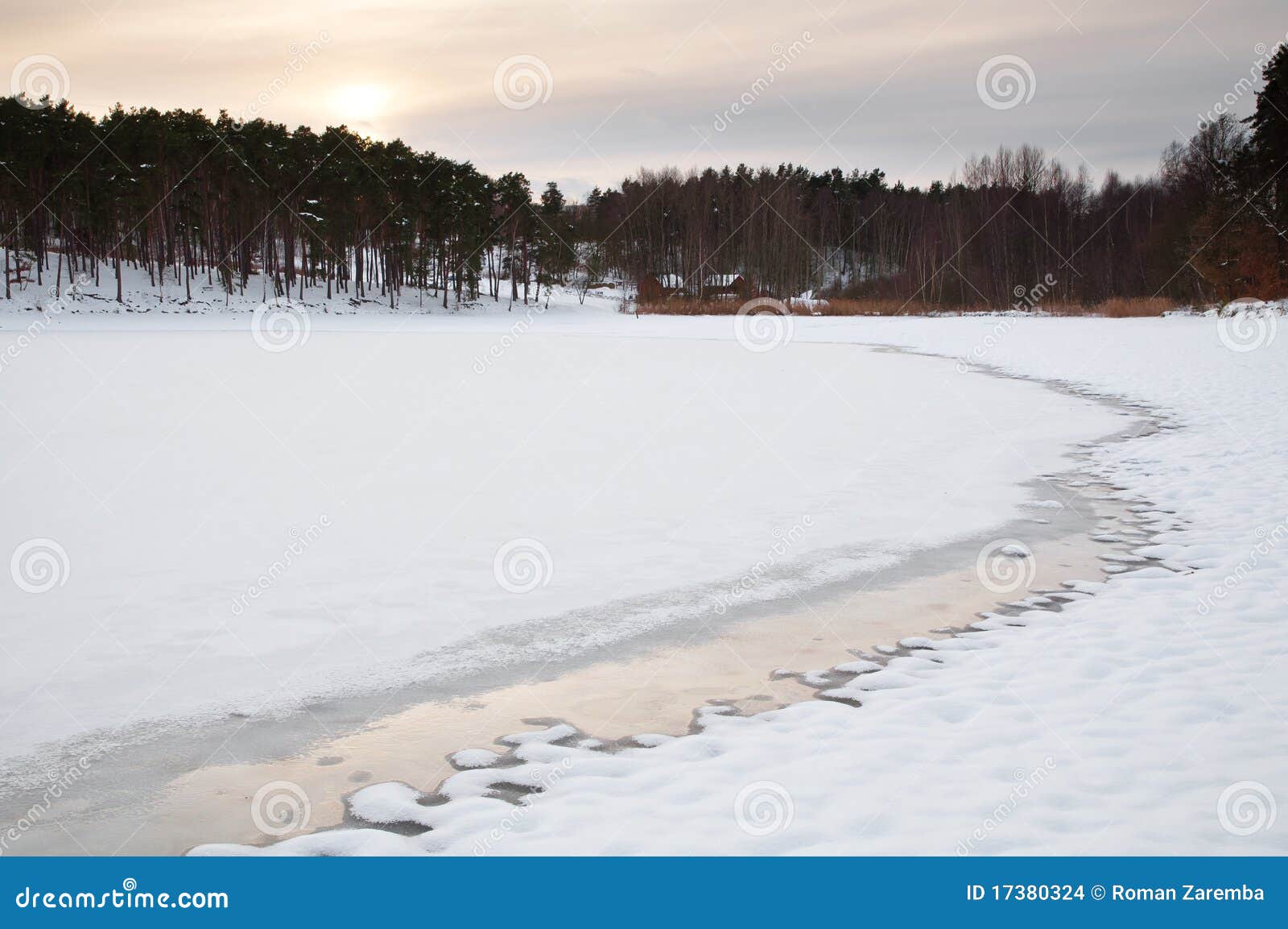 Frozen Pond stock photo. Image of forthcoming, nature - 17380324