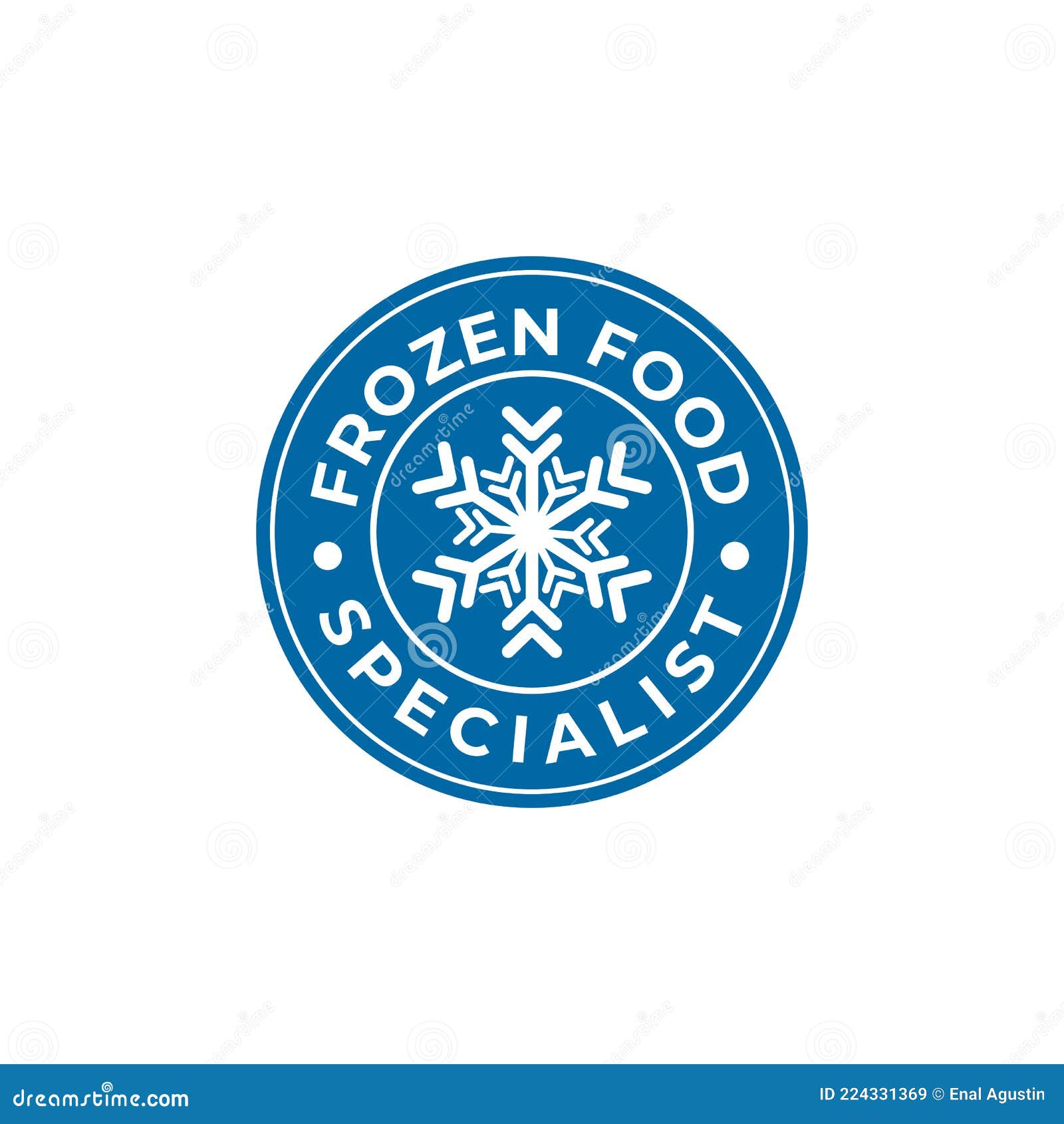 Frozen Product Label Logo Design Template Stock Illustration ...