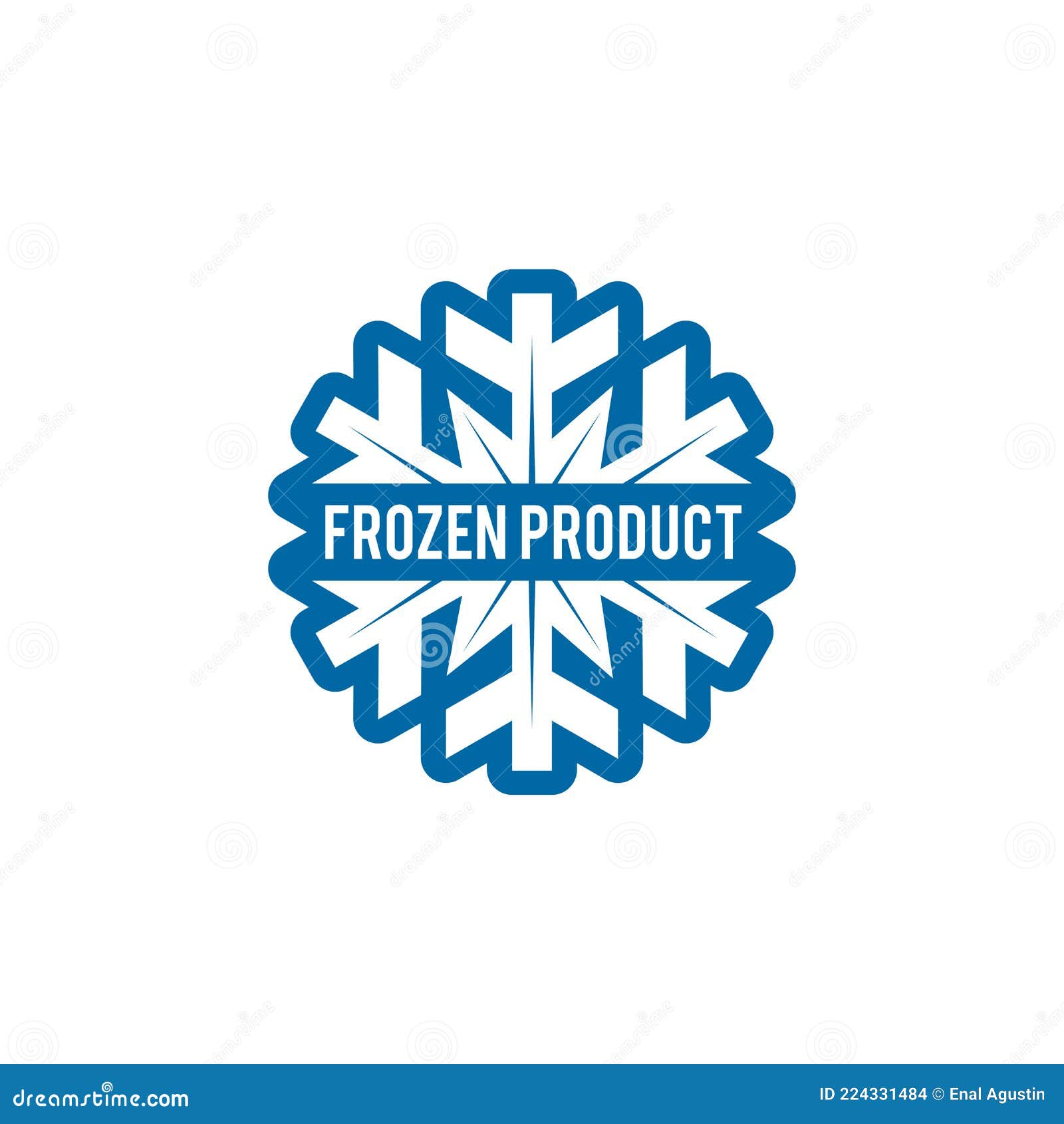 Frozen Product Label Logo Design Template Stock Illustration ...