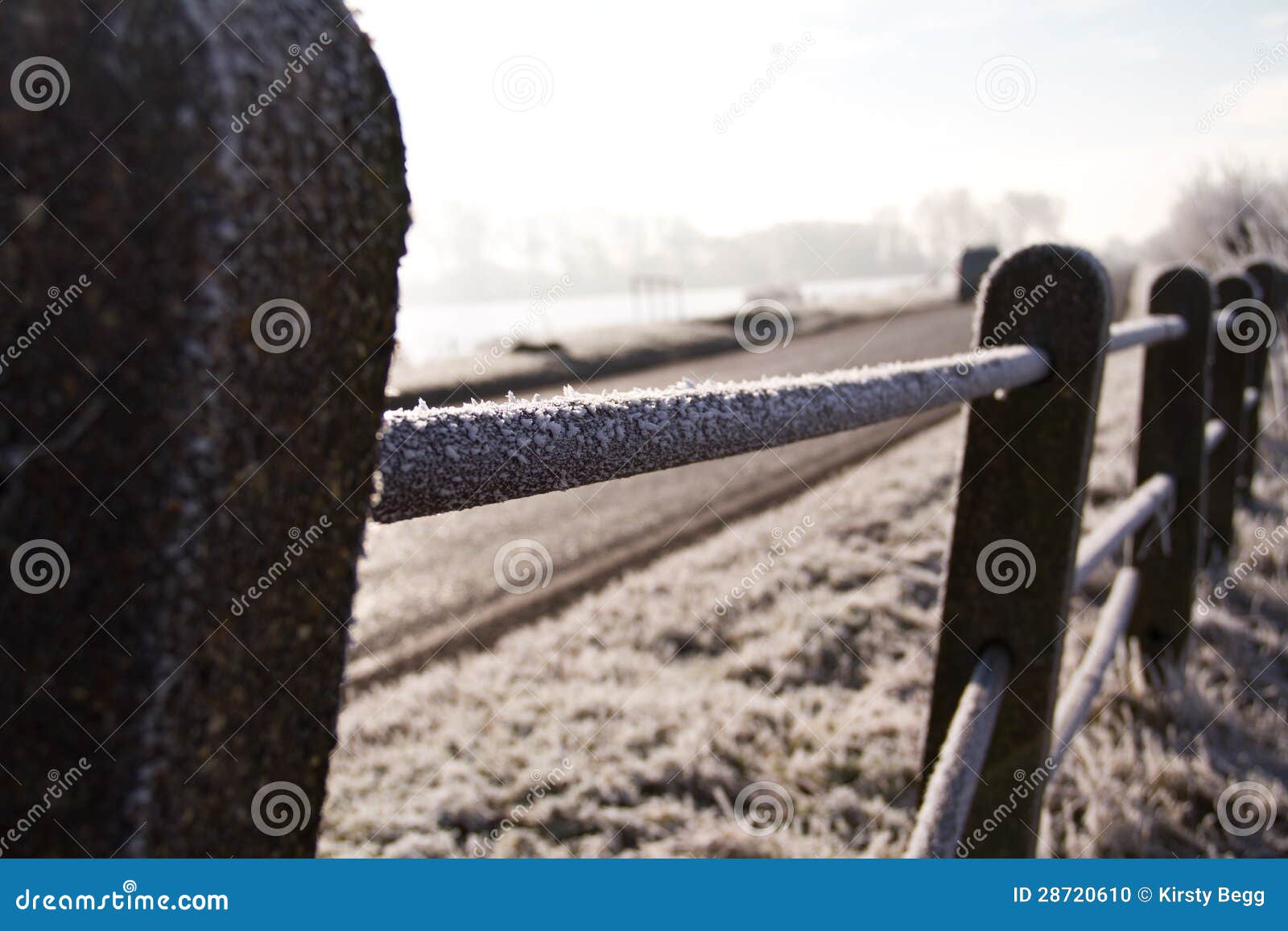 Frozen Rail stock photo. Image of copy, field, frost - 28720610
