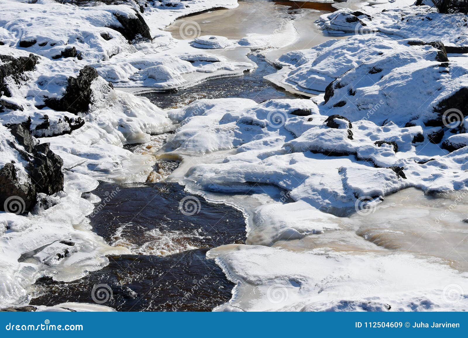 Frozen Rapids on Winter Day. Stock Image - Image of landscape, motion ...