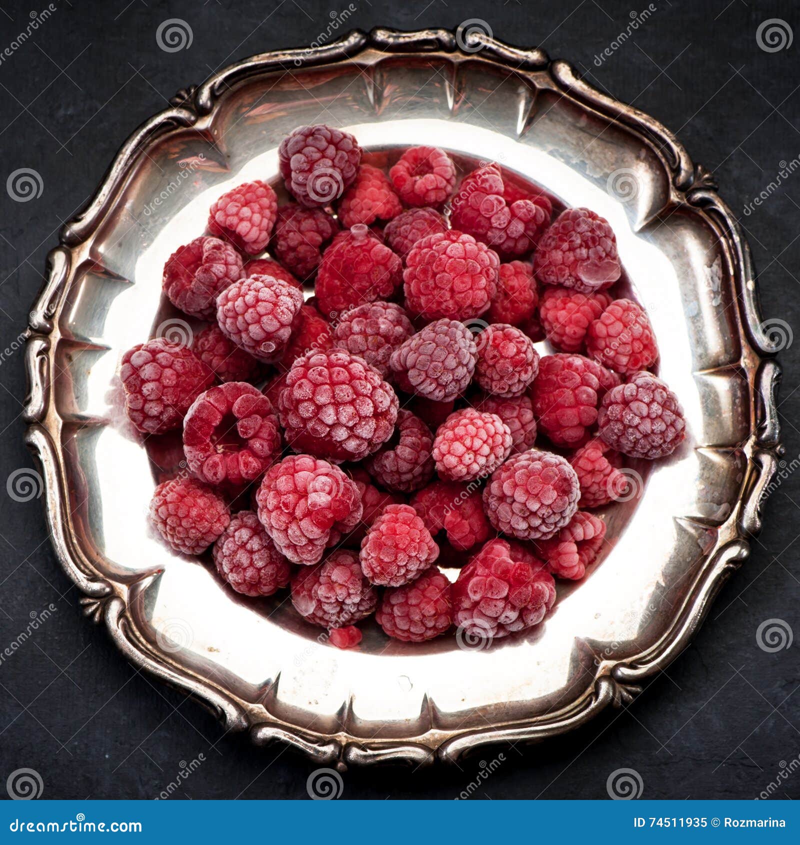 Frozen raspberries stock image. Image of raspberries - 74511935
