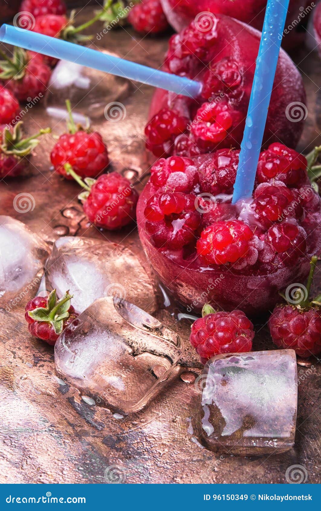 Frozen raspberry juice stock image. Image of summer, raspberry - 96150349