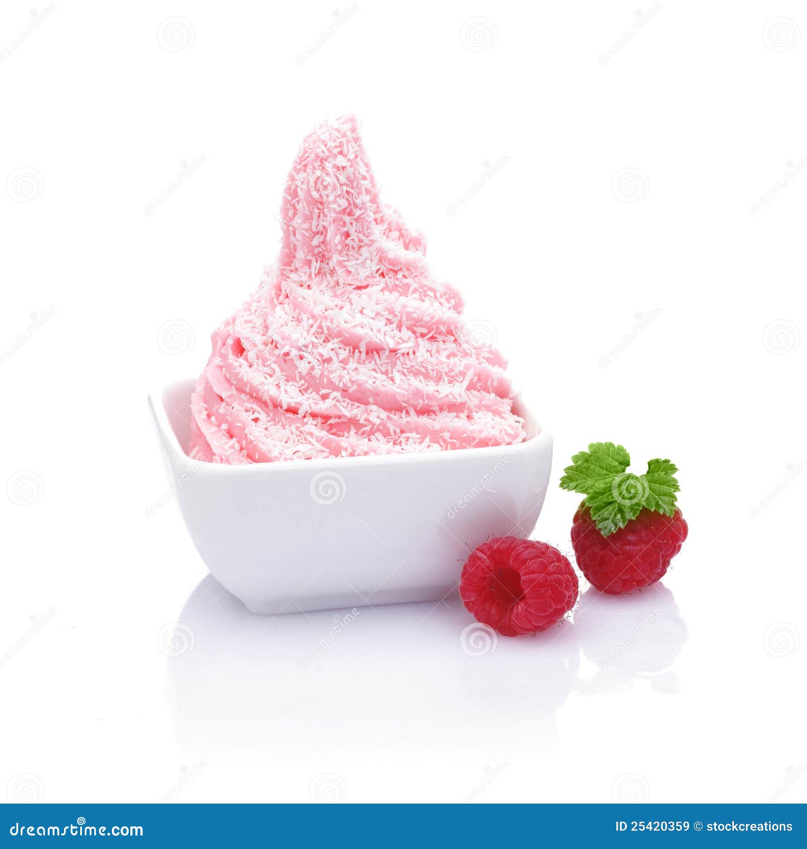Frozen raspberry yogurt stock image. Image of joghurt - 25420359