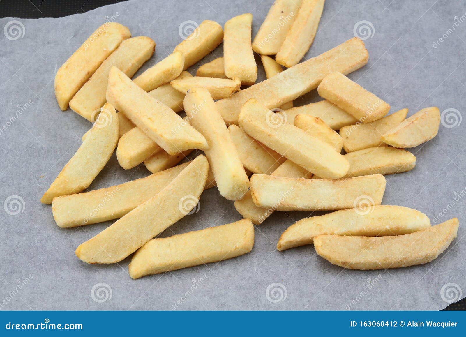 Frozen raw fries stock photo. Image of isolated, cooked - 163060412