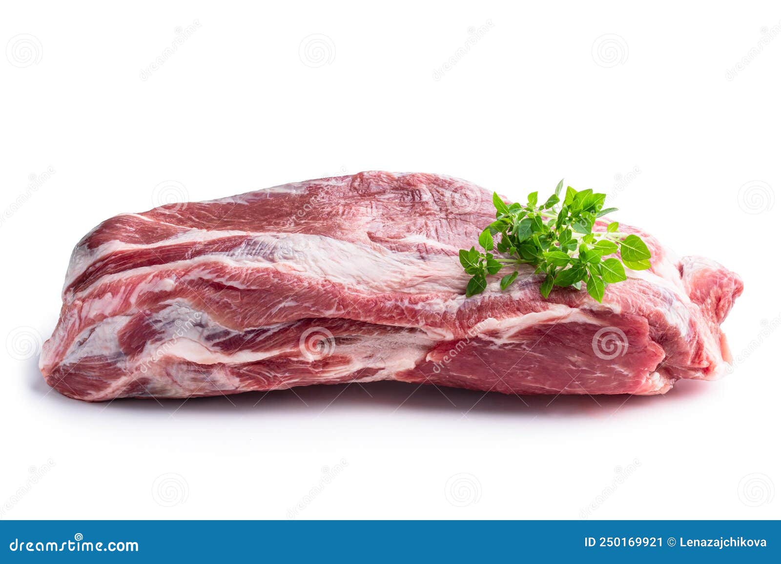 Frozen Raw Pork Isolated on White Stock Image - Image of butchery ...