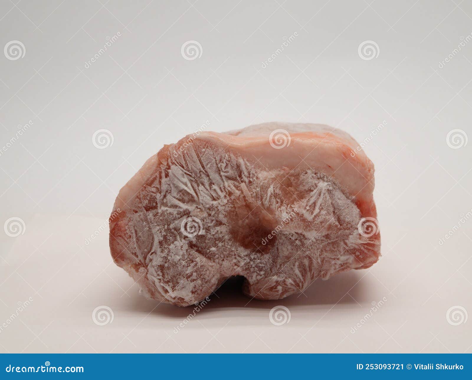 Frozen Raw Pork. Frozen Raw Meat. Piece of Frozen Meat. Stock Image ...