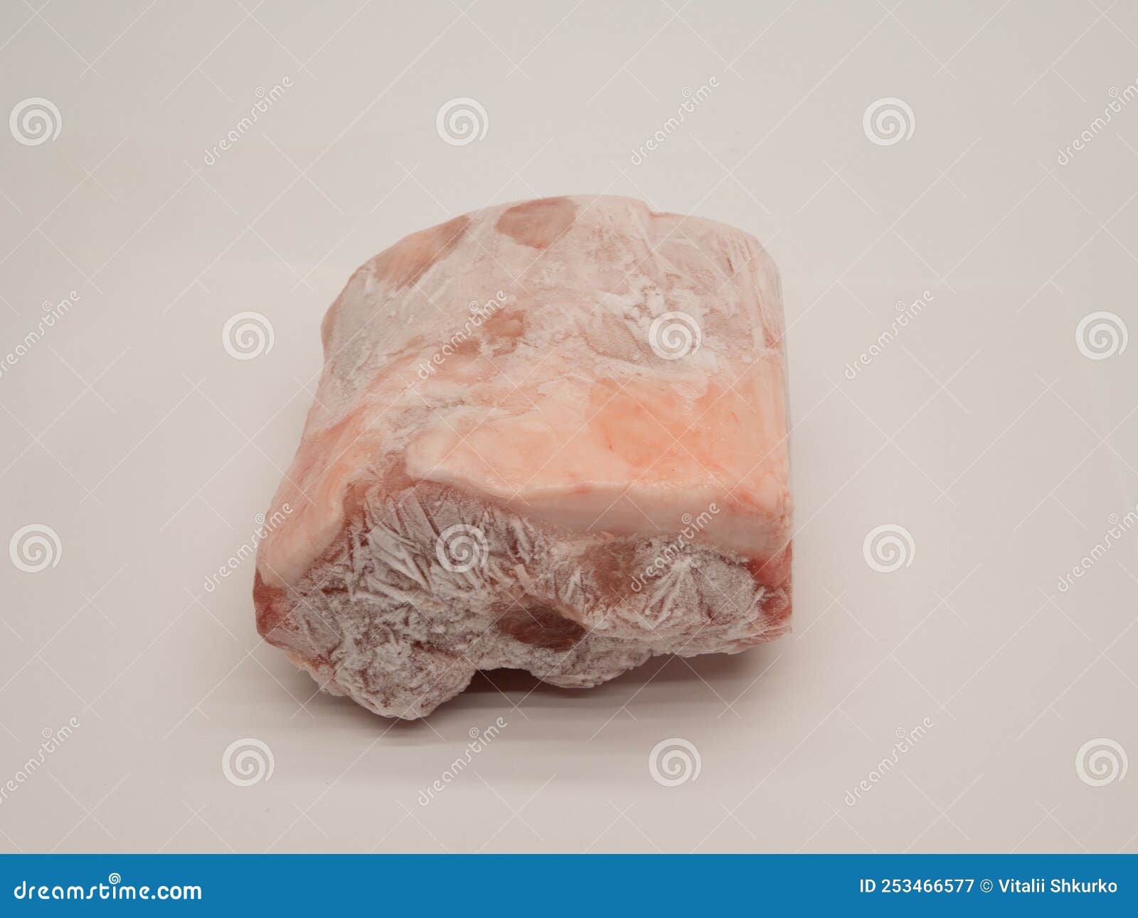 Frozen Raw Pork. Frozen Raw Meat. Piece of Frozen Meat. Stock Image ...