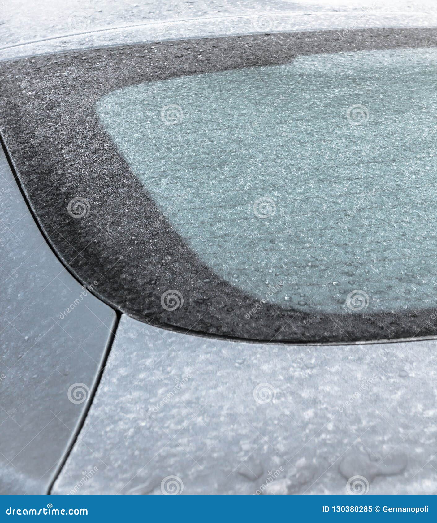 Frozen rear windshield stock image. Image of snow, covered - 130380285
