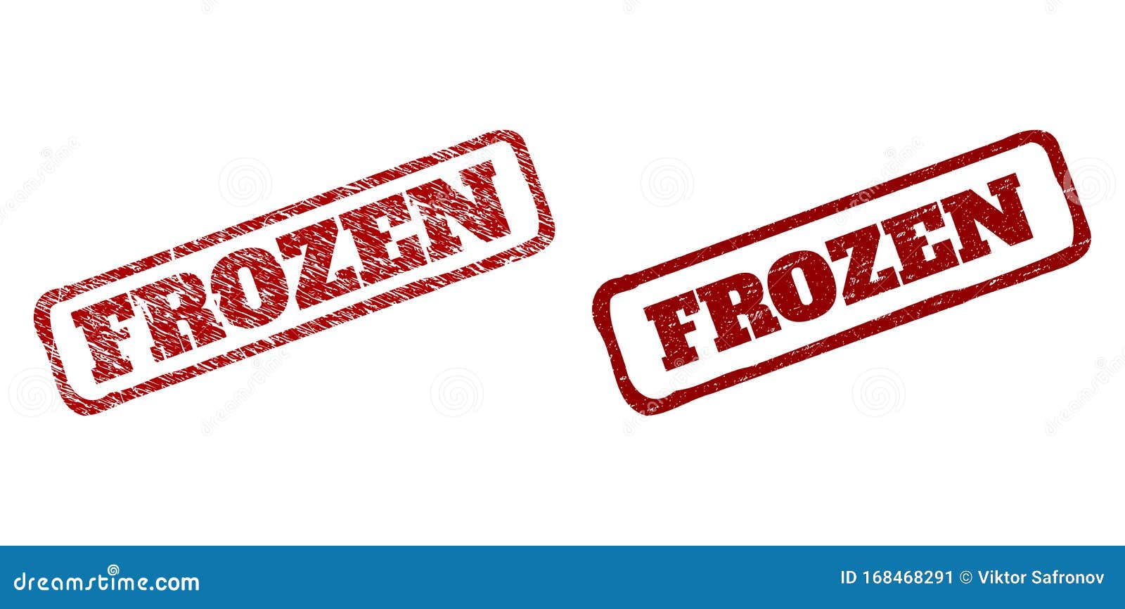 FROZEN Red Rough Rectangular Seals with Unclean Styles 向量例证 - 插画 包括有 长方 ...