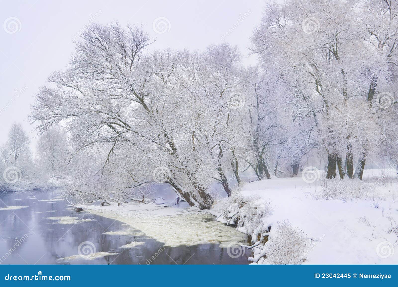 Frozen river stock image. Image of lake, cold, environment - 23042445