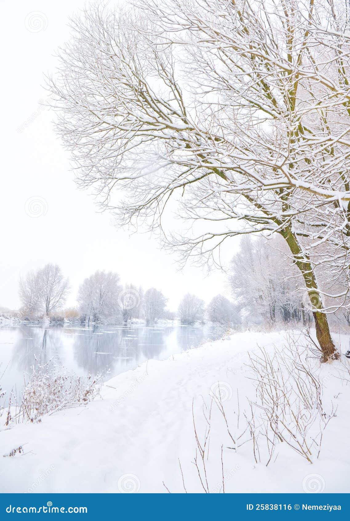 Frozen river stock photo. Image of bright, snowbound - 25838116