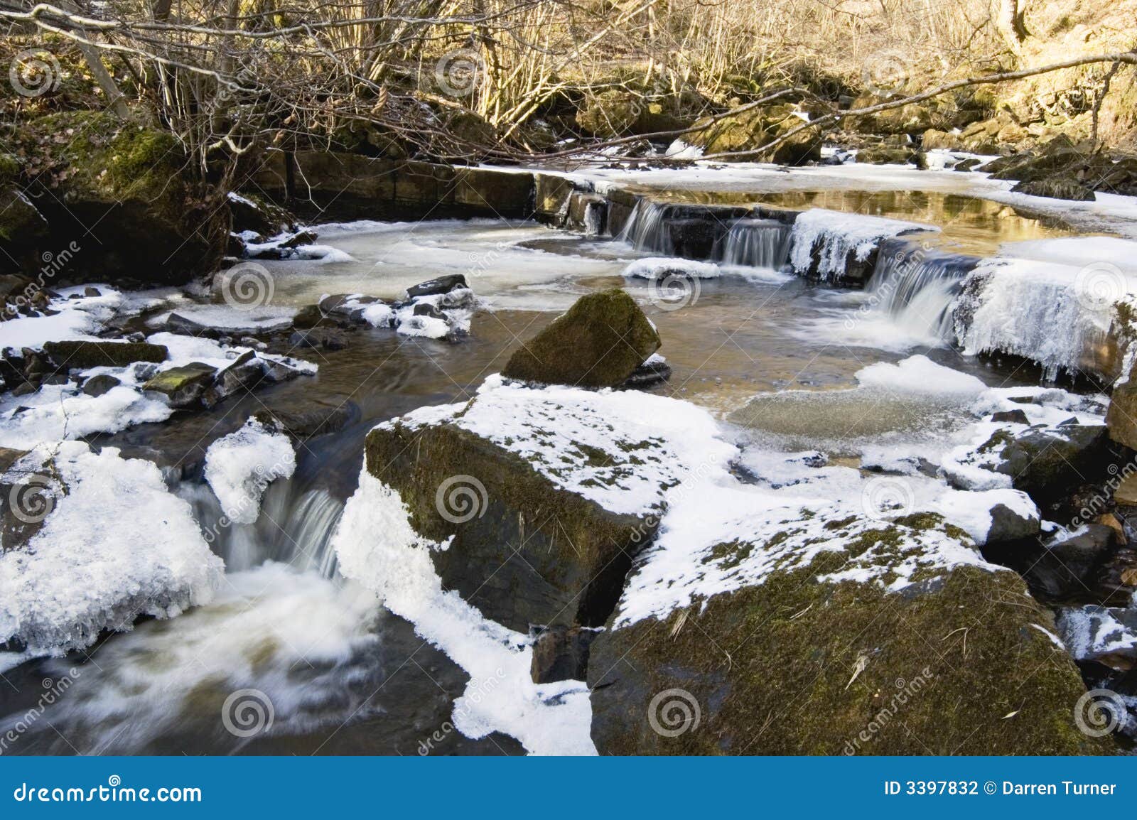 Frozen River stock photo. Image of trees, river, water - 3397832