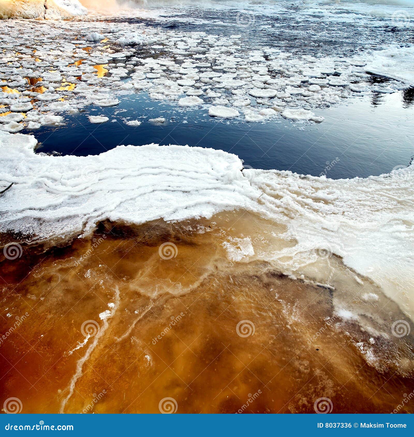 Frozen river stock photo. Image of beautiful, color, outdoor - 8037336