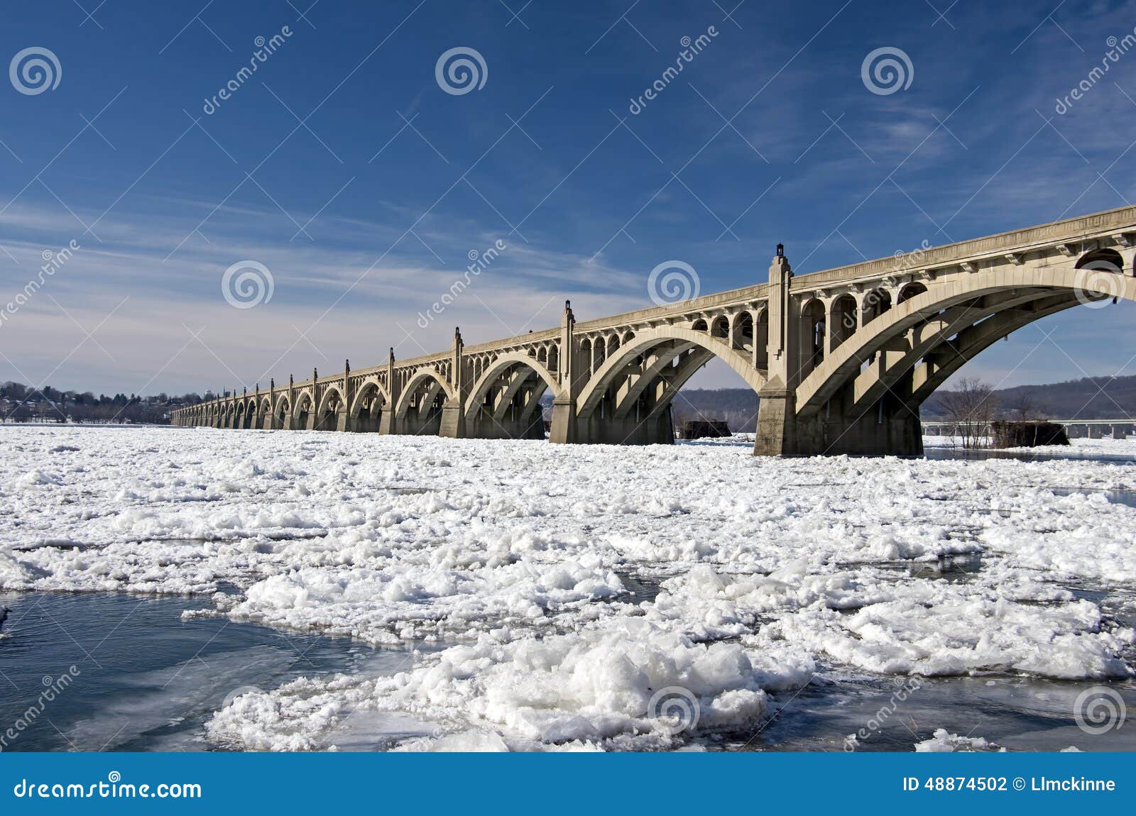 Frozen River stock photo. Image of tributary, engineering - 48874502