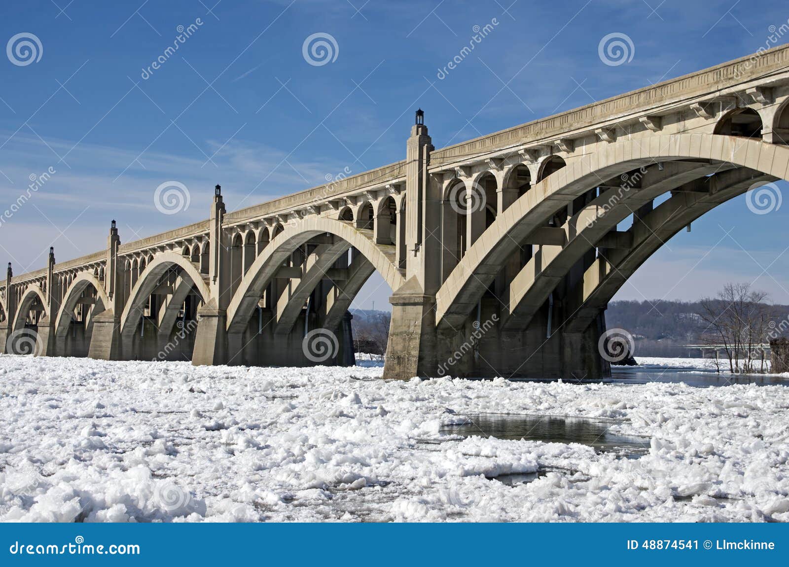 Frozen River stock image. Image of link, tributary, arch - 48874541