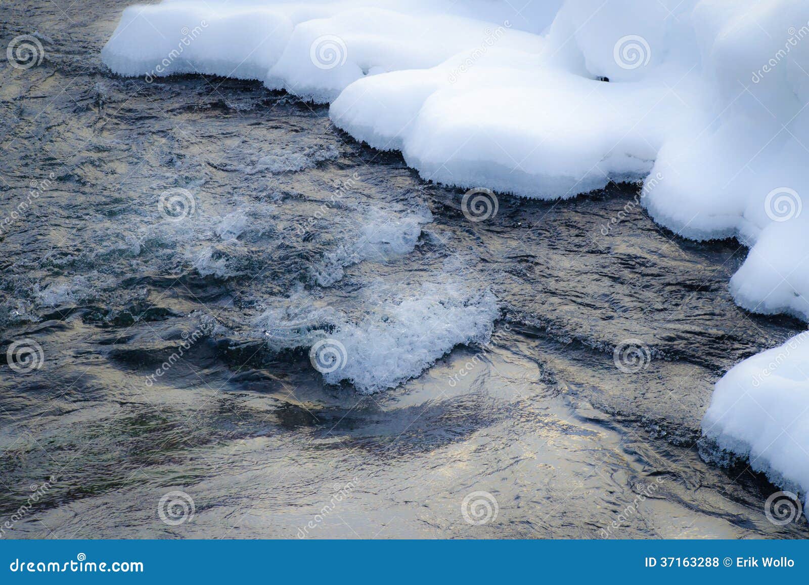 Frozen river stock photo. Image of snowfall, environment - 37163288