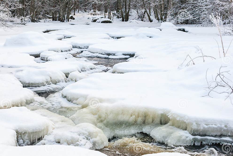 Frozen river landscape stock image. Image of beauty, peaceful - 36151587