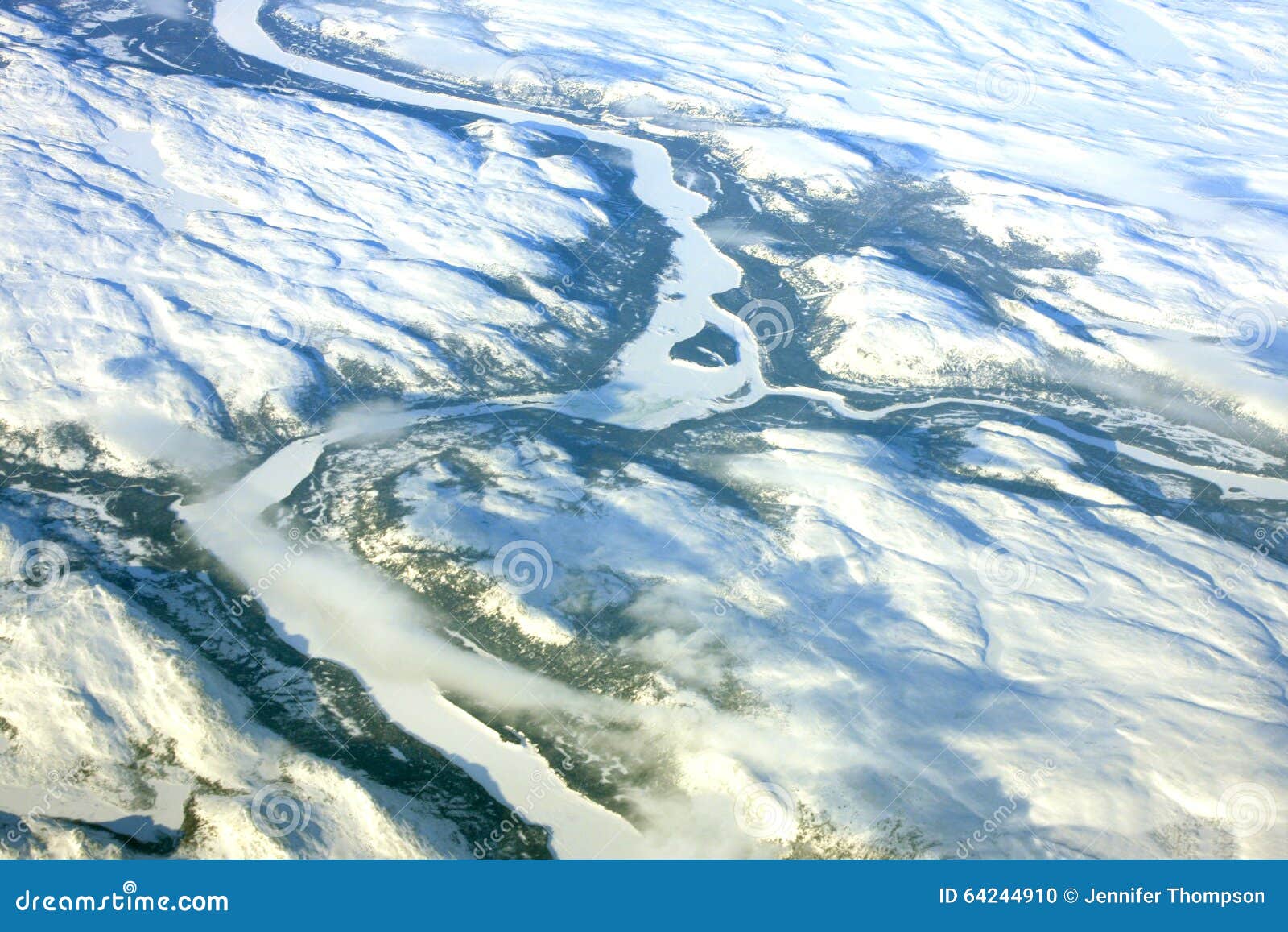 Frozen River stock photo. Image of arctic, aerial, frozen - 64244910