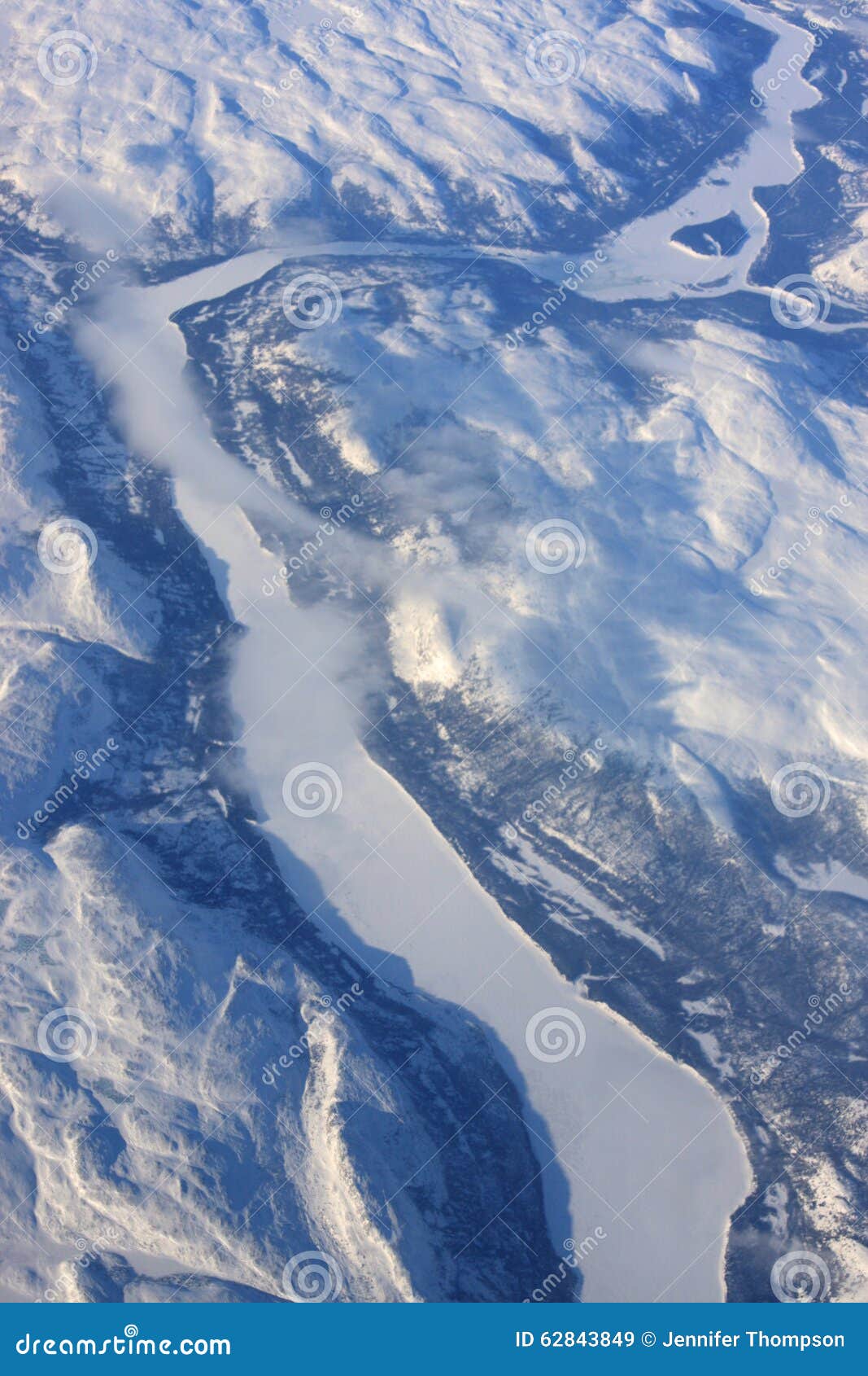 Frozen River stock image. Image of aerial, northern, frozen - 62843849