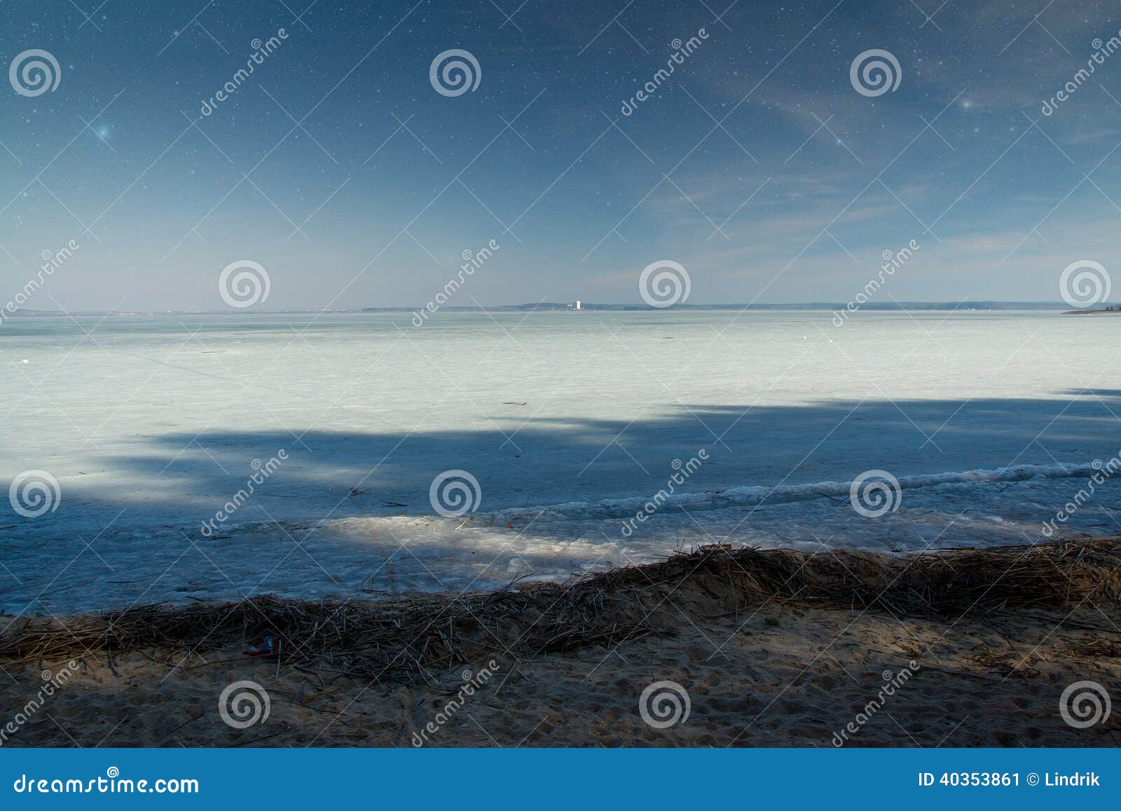 Frozen river in spring stock image. Image of nature, landscape - 40353861