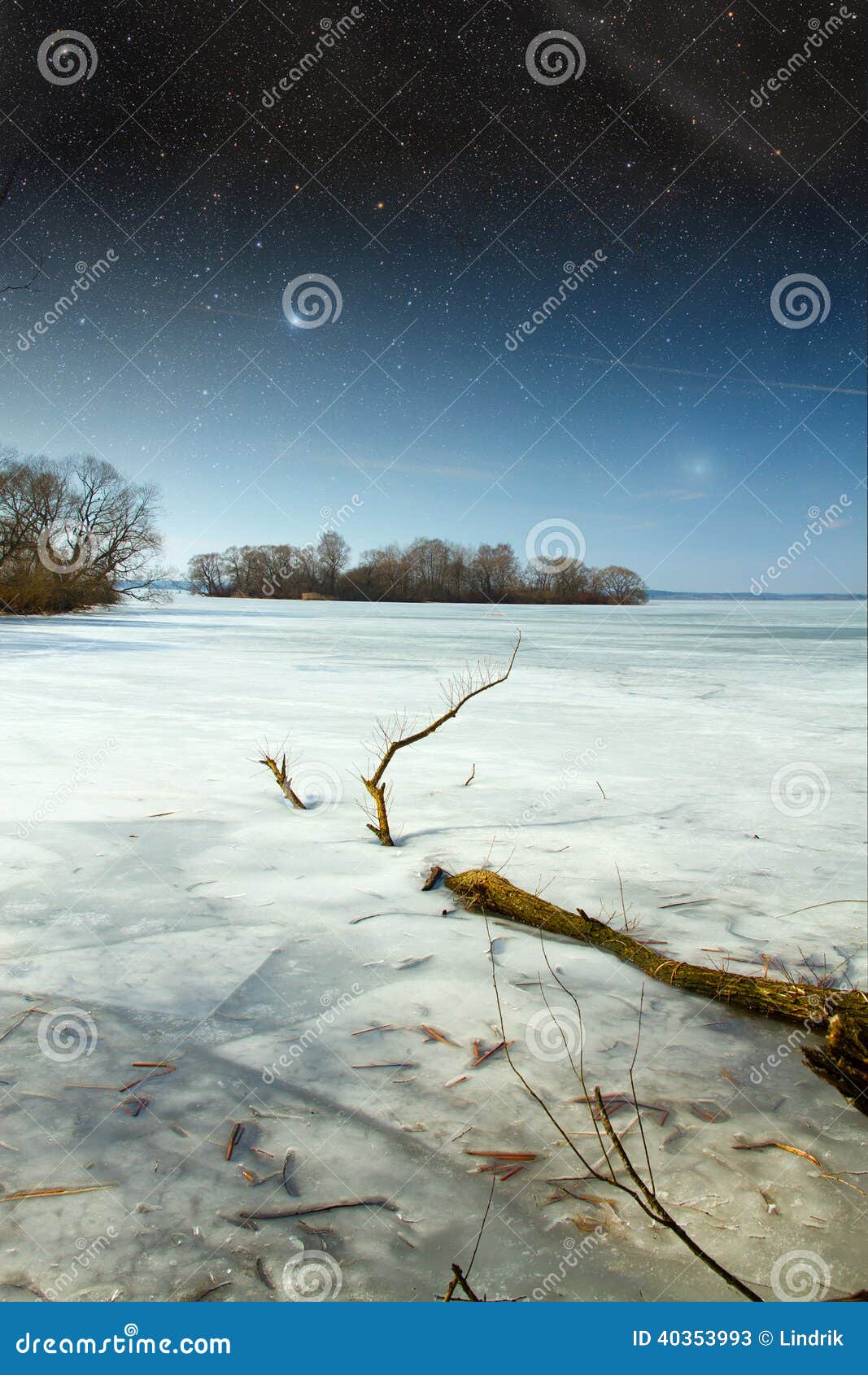 Frozen river in spring. stock image. Image of scenery - 40353993