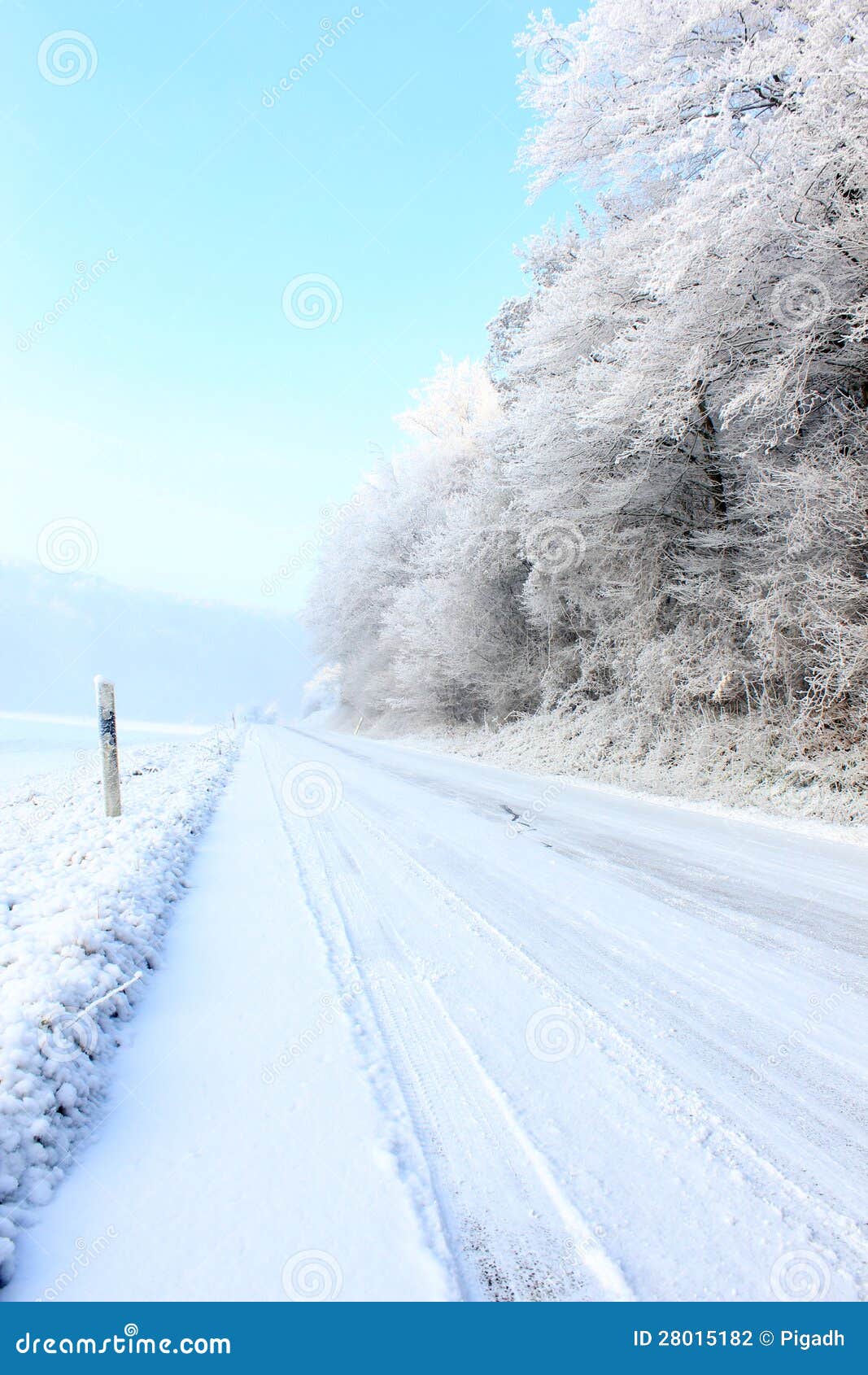 Frozen road stock photo. Image of street, cold, white - 28015182