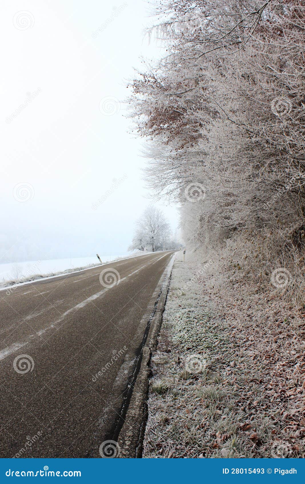 Frozen road stock image. Image of road, europe, street - 28015493