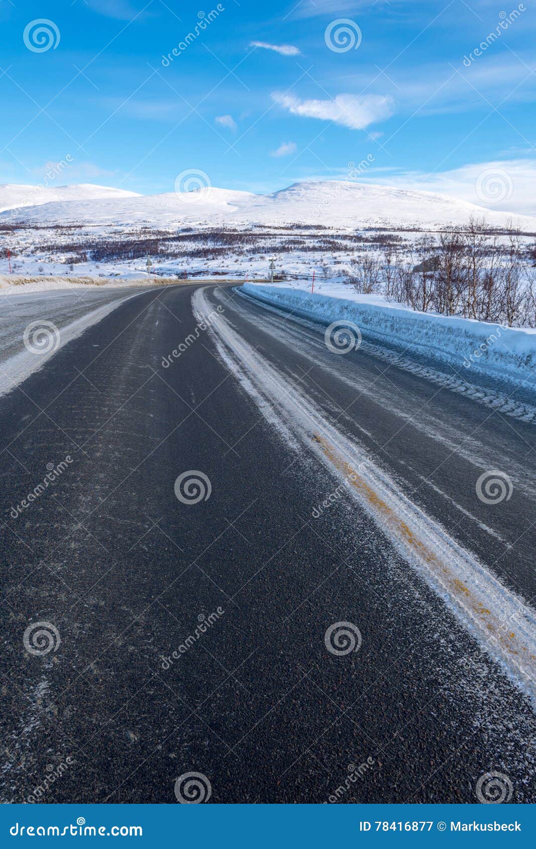 Frozen Road, Norway stock image. Image of nature, highway - 78416877