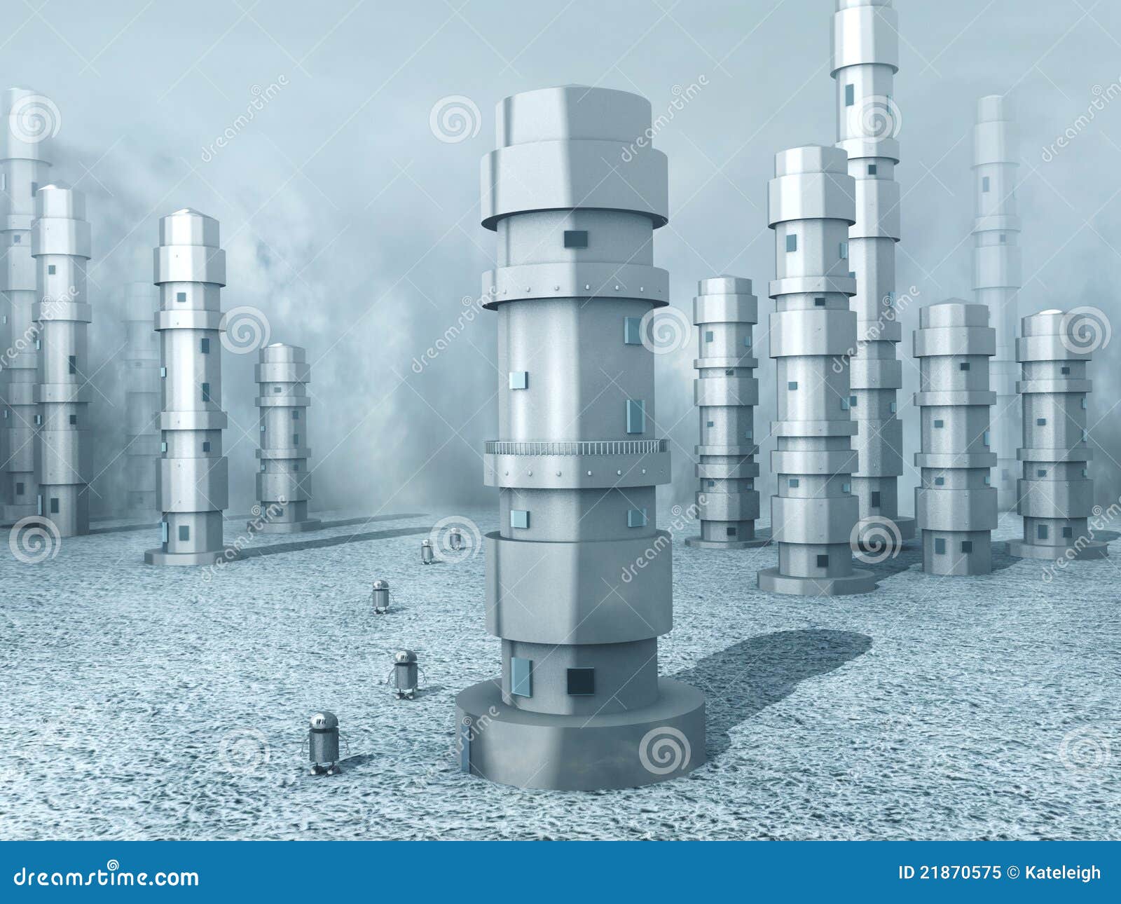 Frozen Robot Land stock illustration. Illustration of cold - 21870575