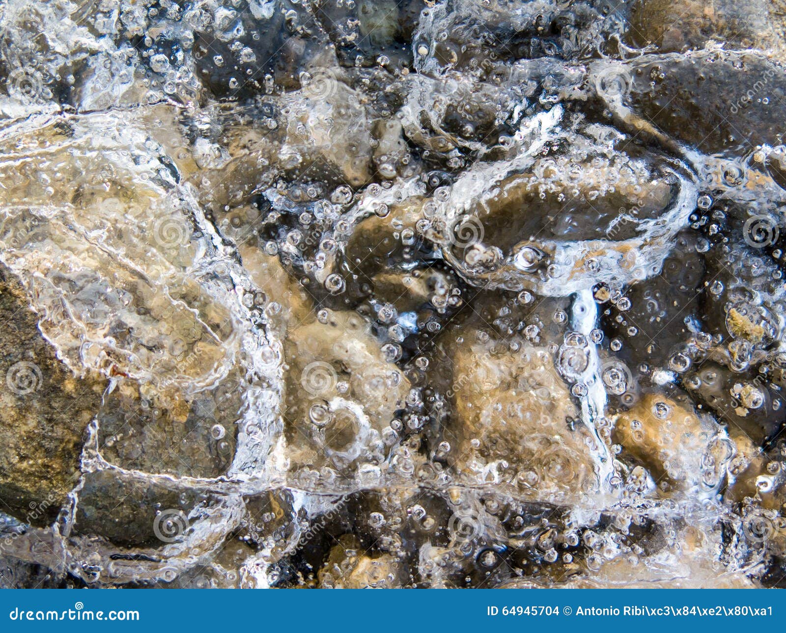 Frozen rocks stock photo. Image of frozen, fresh, slippery - 64945704