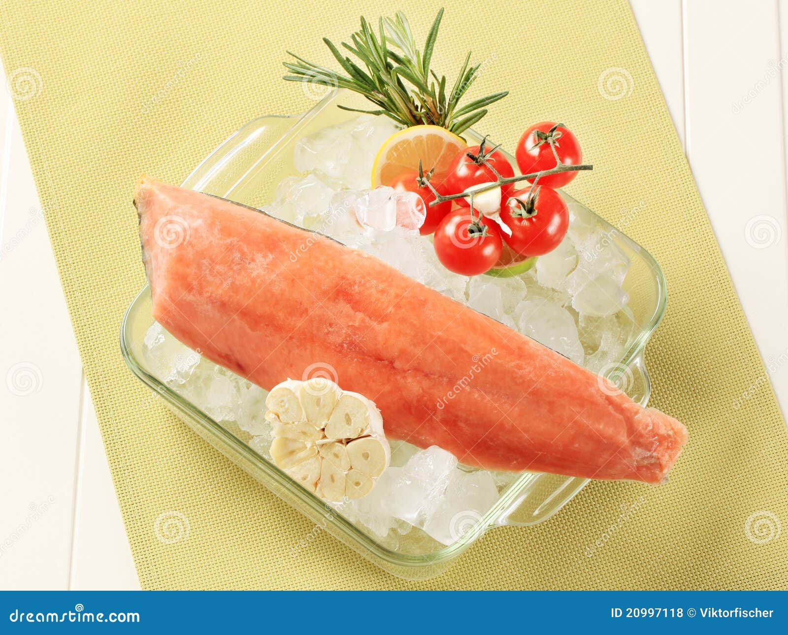 Frozen salmon fillet stock photo. Image of closeup, frozen - 20997118