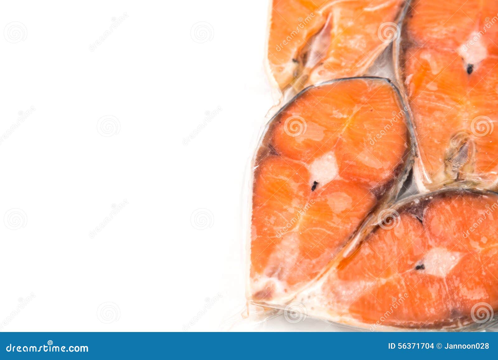 Frozen salmon fillets stock photo. Image of fillets, frozen - 56371704