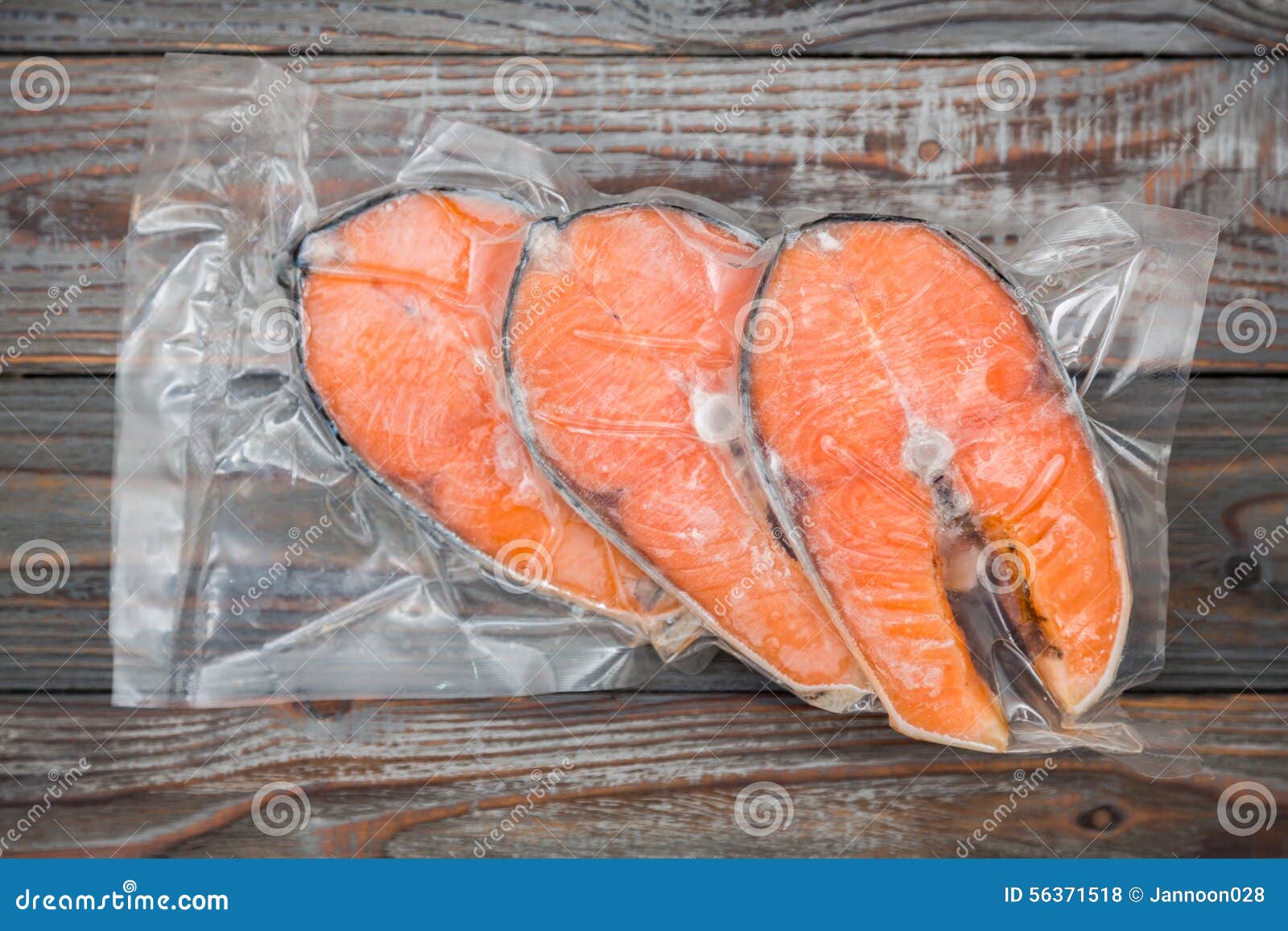 Frozen salmon fillets stock photo. Image of frozen, fish - 56371518